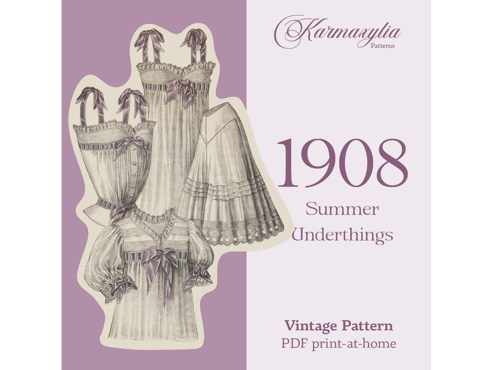 1908 Summer Underthings - 1900s edwardian vintage sewing pattern - PDF ...