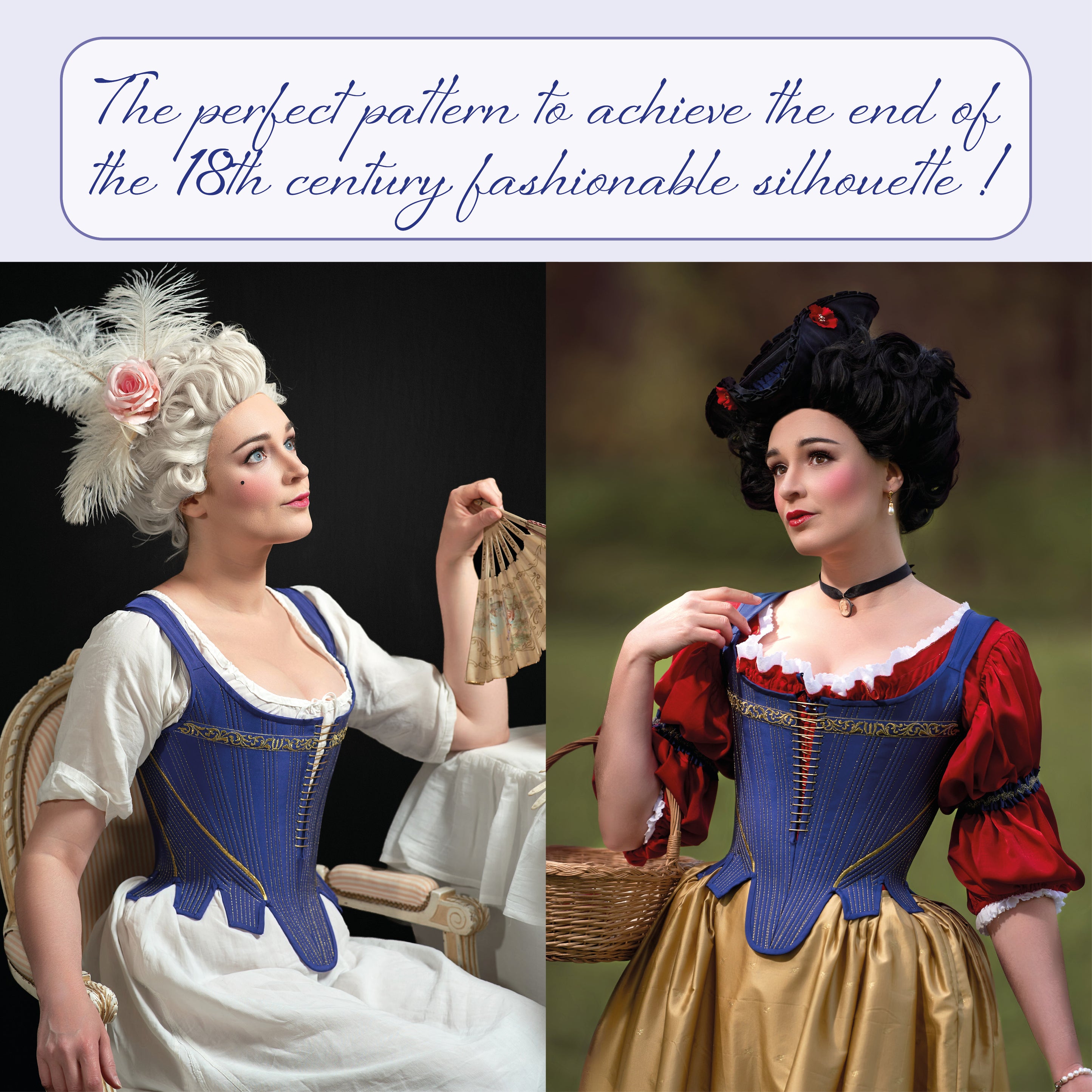 1780 Stays Pattern - Standard sizes - Ref Comtesse - 18th century hist ...